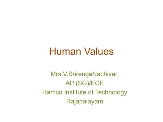 GE8076- PROFESSIONAL ETHICS IN ENGINEERING | PPT | Spirituality ...