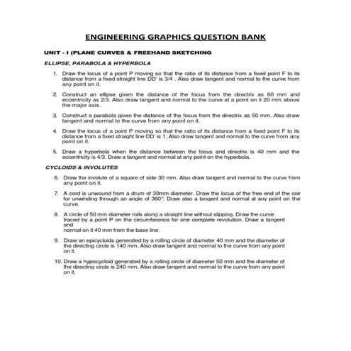 Engineering Graphics | PDF