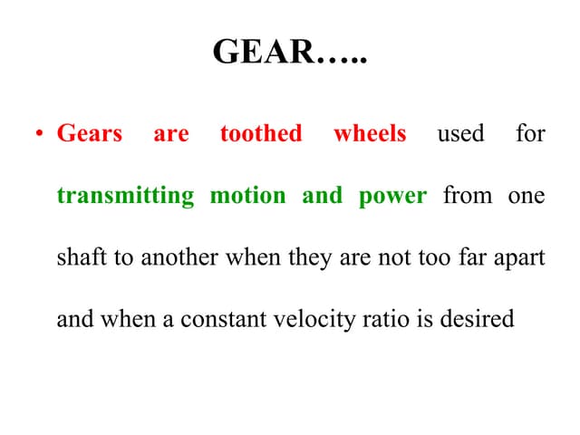 Unit ii bevel gears | PPT