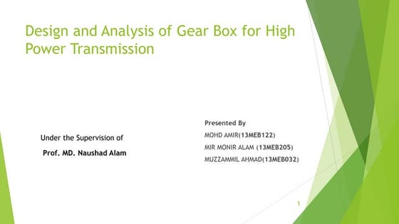Numerical problems on spur gear (type i) | PPT