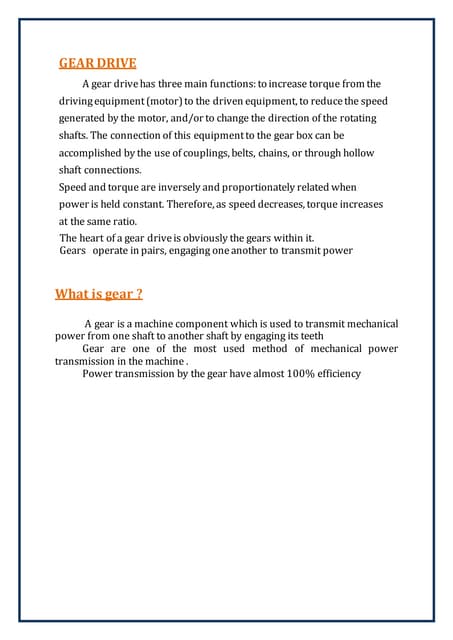 Gear ppt | PPTX