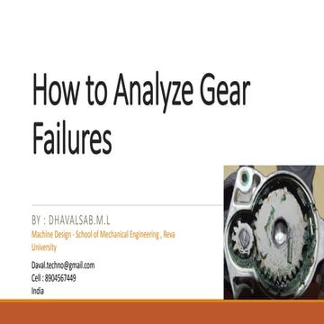 Gear failure analysis | PDF