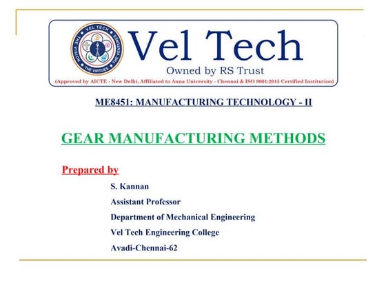Gear finishing process | PPT