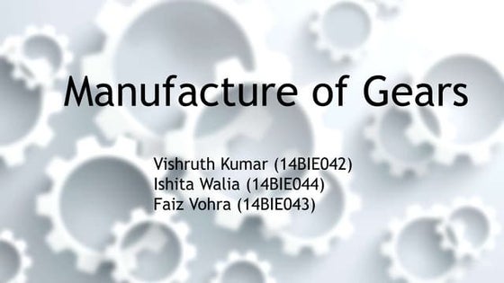 Gear finishing process | PPT