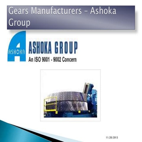 Gears manufacturers – ashoka group | PPT