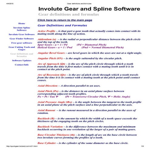 Gear terminology | PDF