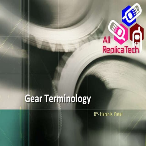 Gear terminology Mechanical 3rd Sem GTU | PPTX