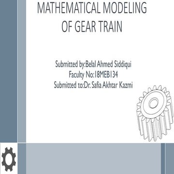 Gear train | PDF | Physics | Science