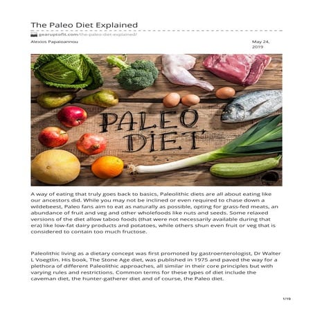 The beginner's guide to Paleo Diet - Master the Weight Loss Game and ...