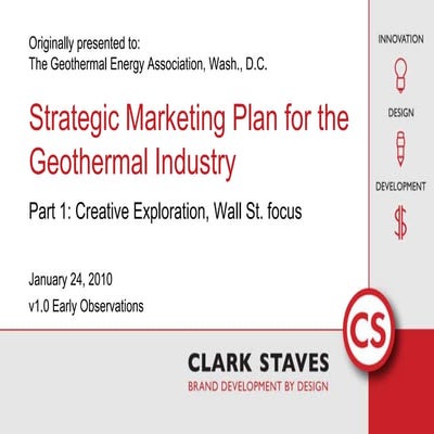 Geothermal Energy Association Strategic Marketing Plan | PPTX