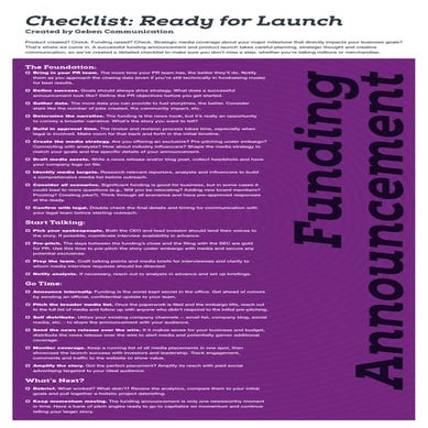 Checklist: Ready for Launch | PDF