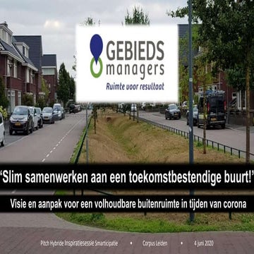 Presentatie Jesse Kleijwegt - Gebiedsmanagers. Hybride Smarticipatie Inspiratiesessie op 4 juni ...