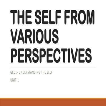 GEC 1 Understanding the Self (Module 1: A Philosophical Journey to ...