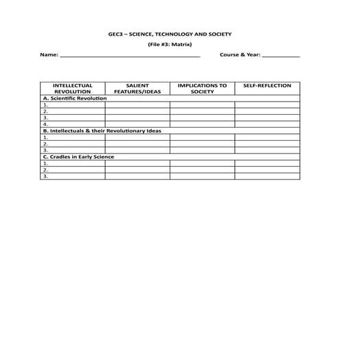 GEC3-Matrix-file-3 SMCB College Dept. JZ | DOCX | Science