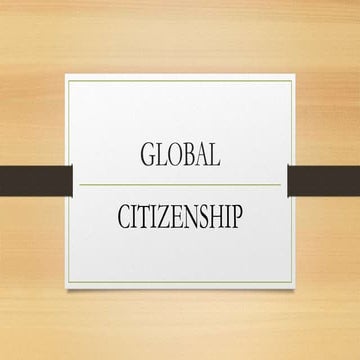 Global citizenship | PPTX