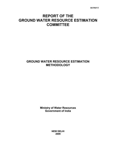 Gw02 role of dwlr data in groundwater resource estimation | PDF | Water ...