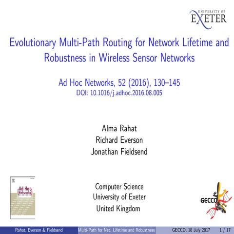 Evolutionary Multi Path Routing For Network Lifetime And Robustness In 0124
