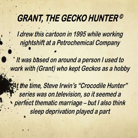 Grant the Gecko Hunter Cartoon | PPTX