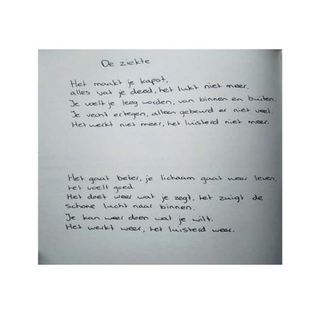 Gedicht Ziekte | DOCX