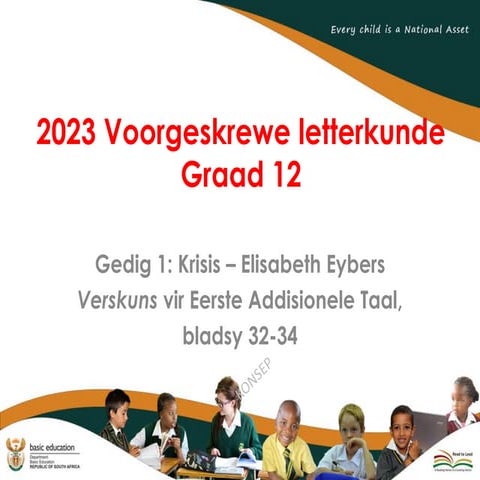 Haar uitvaart - Afrikaans EAT gedig vir Gr 12 CAPS | PPTX