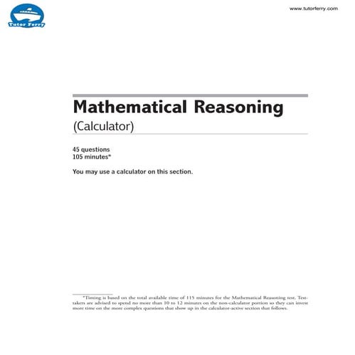 Ged Mathematical Test | PDF