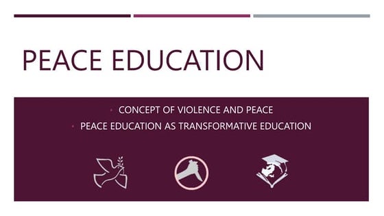 NSTP – CWTS Specific Module 3 (Peace Education).pptx | Education