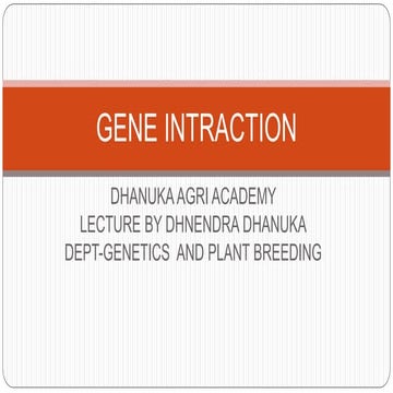 Gene interaction | PPTX