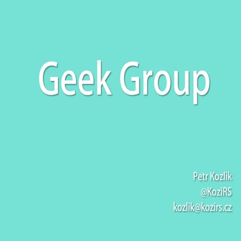 Geek Group Promo | PPT