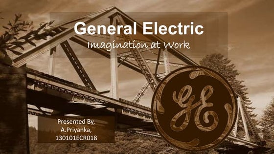 General Electric Company | PPTX | Aviation Industry | Industries
