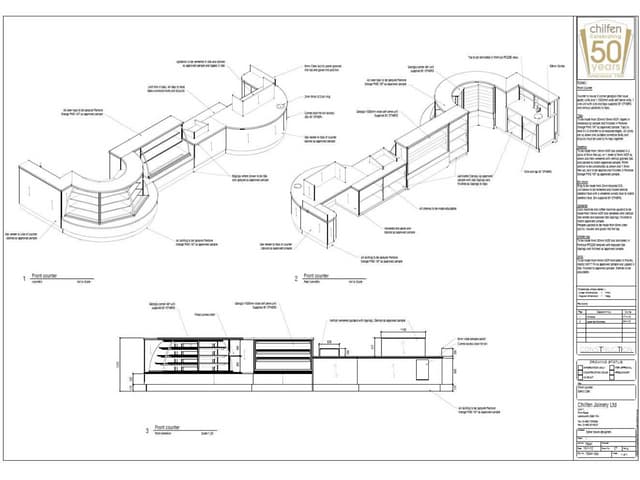Bank Counter Detail Drawing