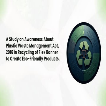 Recycling flex banner ♻️ and saving the environment | PDF