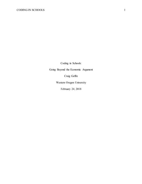 Coding In Schools Pdf