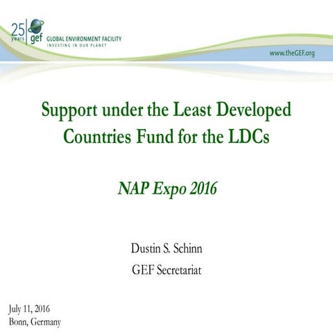 Support under the Least Developed Countries Fund for the LDCs | PDF