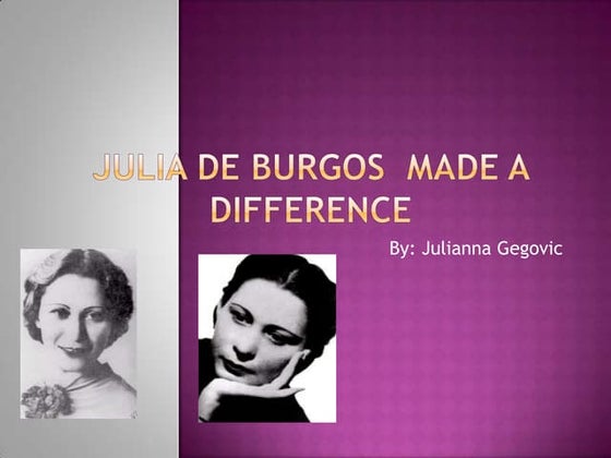 Julia de burgos | PPTX