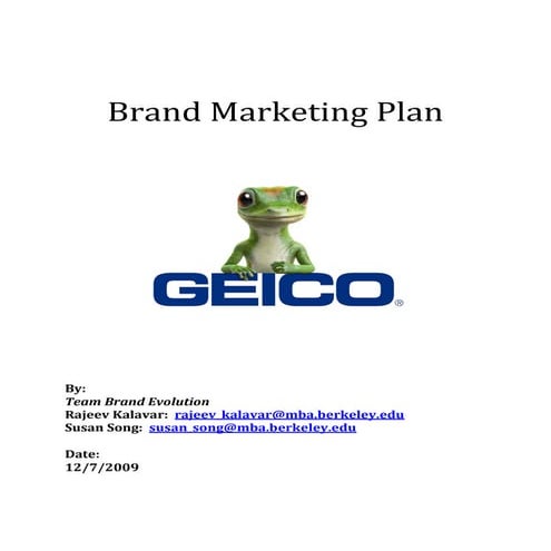 Strategic Brand Marketing - GEICO | PDF