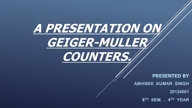 The geiger muller tube experiment . | DOCX