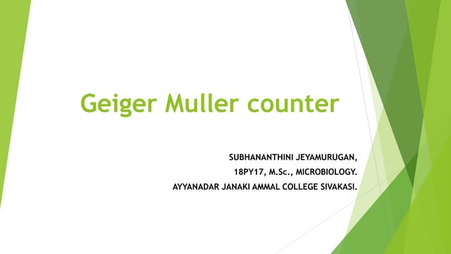 The geiger muller tube experiment . | DOCX