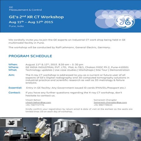 GE India CT workshop | PDF