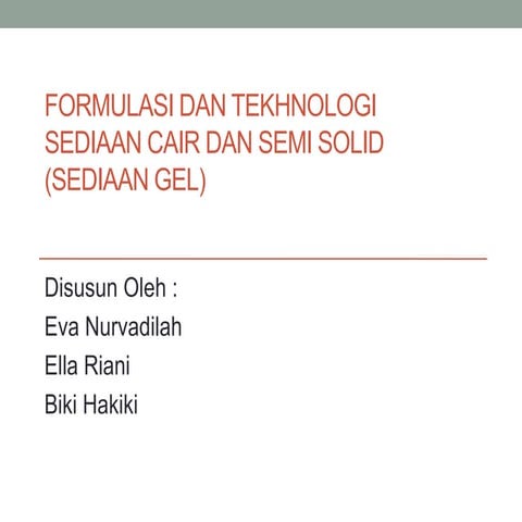 Sediaan semi solid | PPT