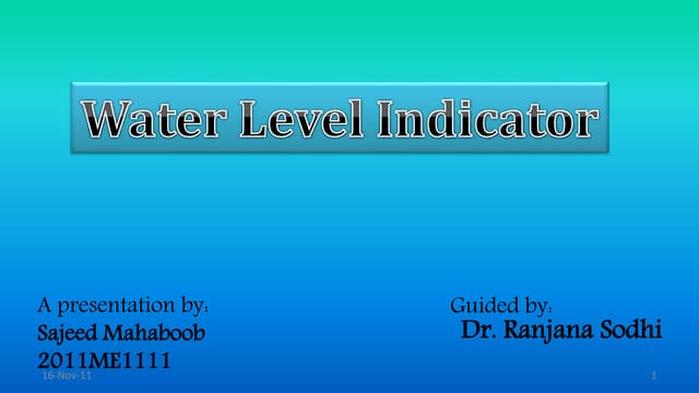 Project Report on Water Level Indicator | PDF