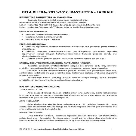 Gurasoekin bilera 2017 2018 | PPTX