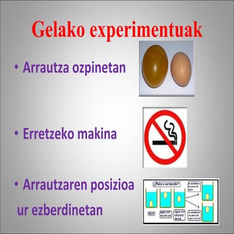 Gelako experimentuak | PPT