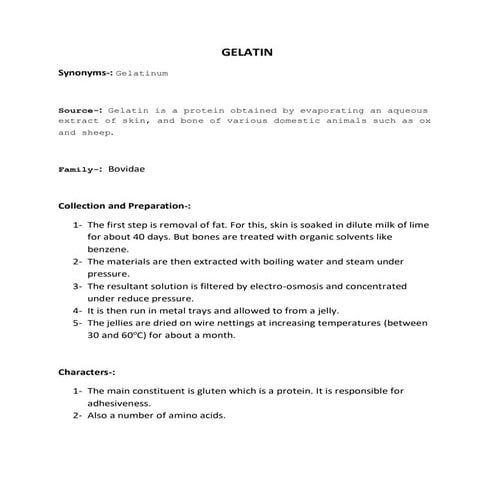 Gelatin | PDF