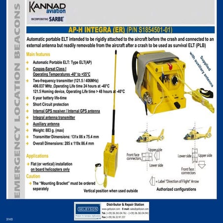 SALES / DISTRIBUTION > KANNAD > KANNAD AP-H INTEGRA (ER) | PDF