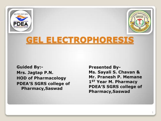 Electrophoresis, principle and types | PPT