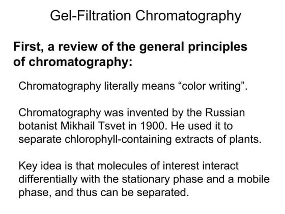 Gel permeation chromatography (GPC) | PPTX | Chemistry | Science