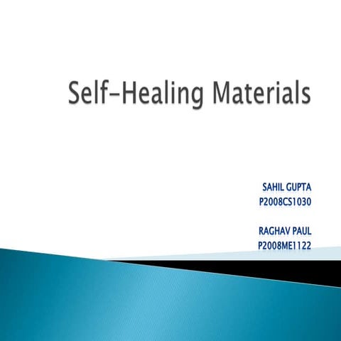 An Introduction to Self healing polymers