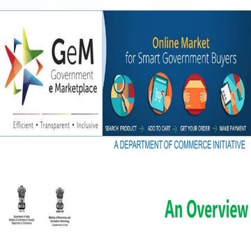 Government e Marketplace GeM Presentation | PDF