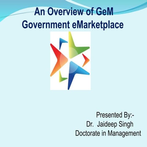 GEM purchase guidelines and use GEM portal | PPTX