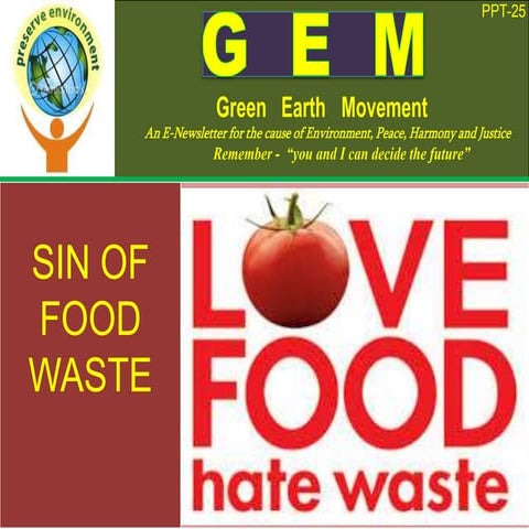 Gem ppt-25-sin of food waste | PPTX